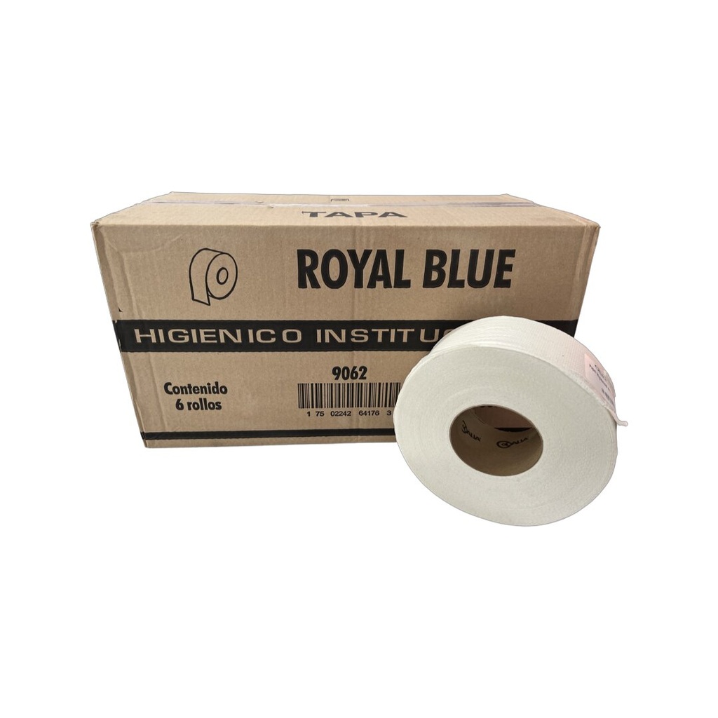 Papel Higiénico Jumbo Royal Blue X Caja C 6 Rollos Veco Capital Sa De Cv